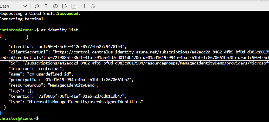 Setting up Managed Identities for ASP.NET Core web app running on Azure App Service